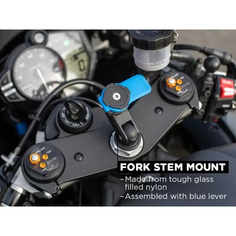 Quad Lock motorcycle fork stem mount Pro black mount – Leks Motor as
